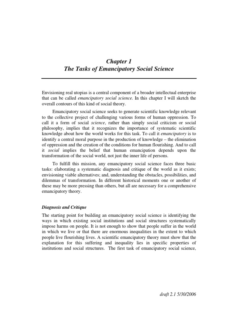 The Tasks of Emancipatory Social Science | PDF | Crime & Violence | Justice
