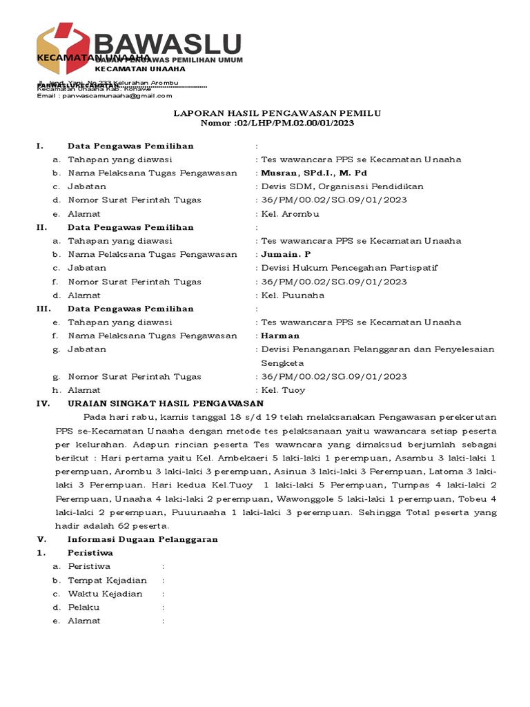 Form A Pengawasan Pps | PDF