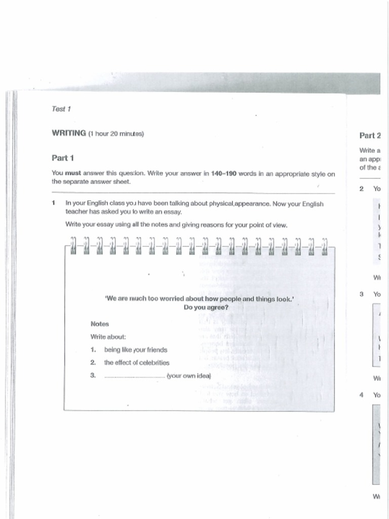 Writing FCE Mock Exam 2022 | PDF