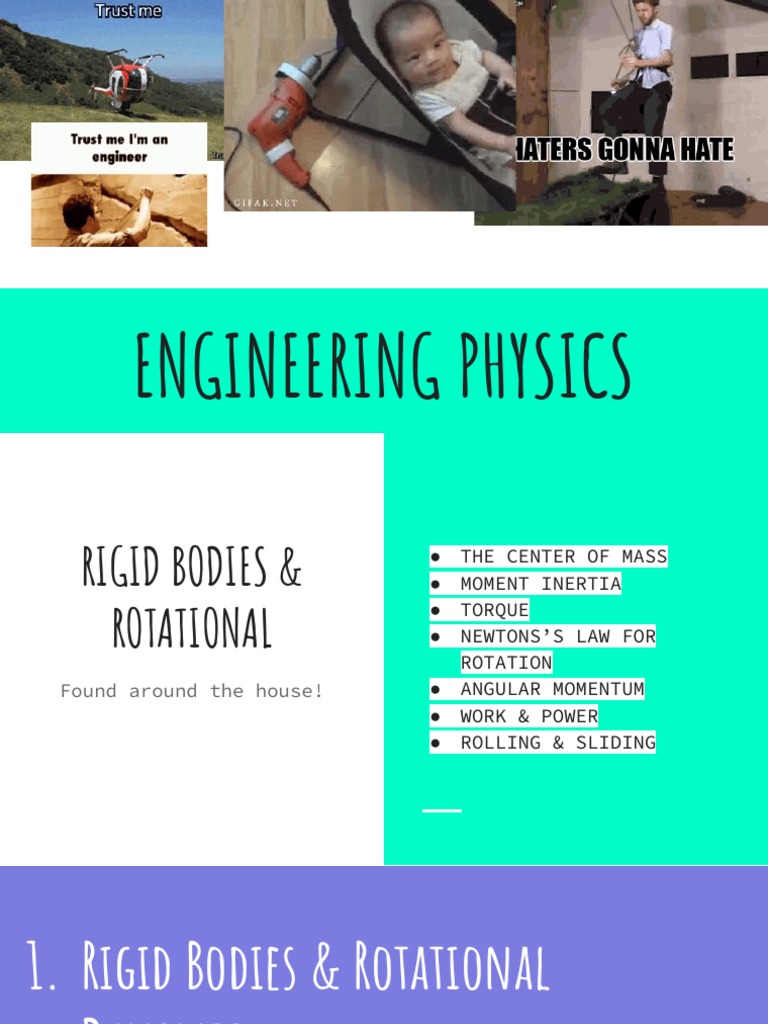 Engineering Physics | PDF | Rotation Around A Fixed Axis | Torque