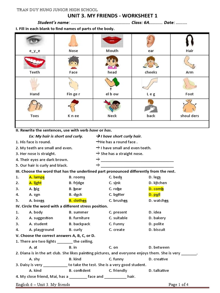 E6-Unit 3 WS1+2 HS | PDF