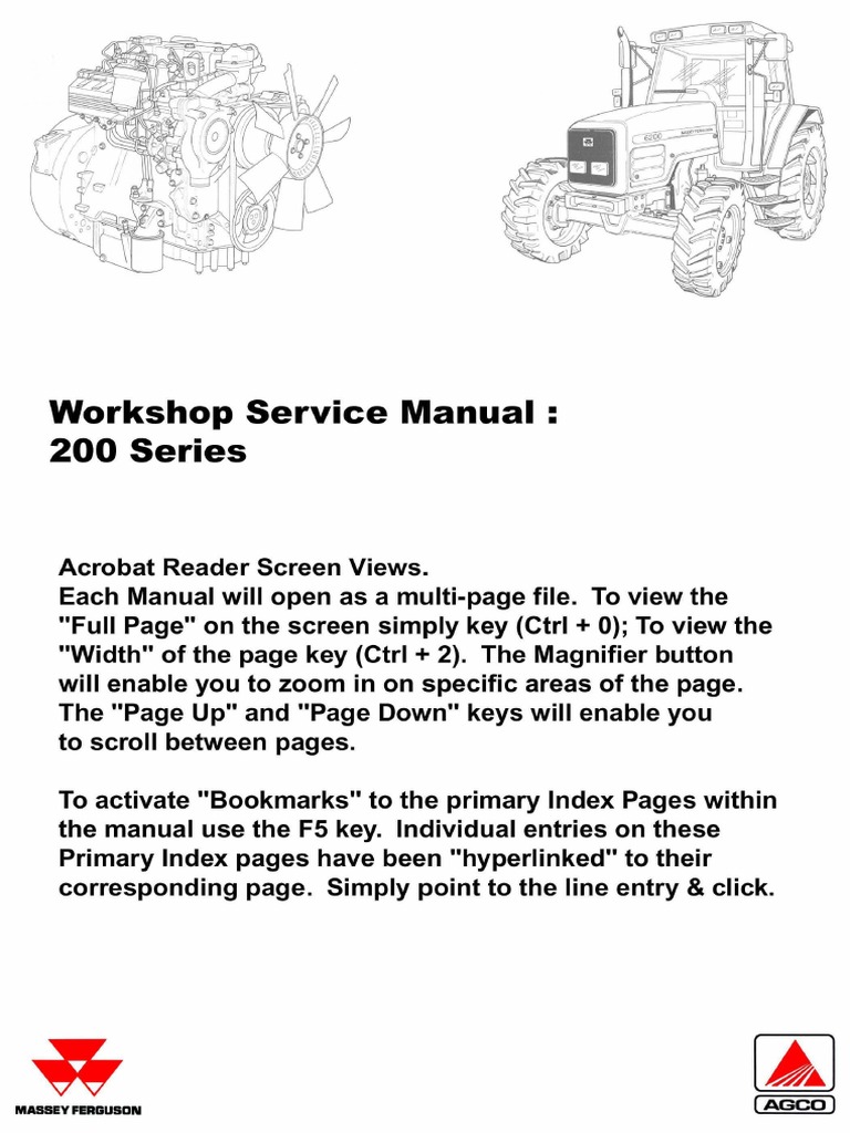 Massey Ferguson Tractors Service Manual Repair 230 231 231S 235 240 241 ...