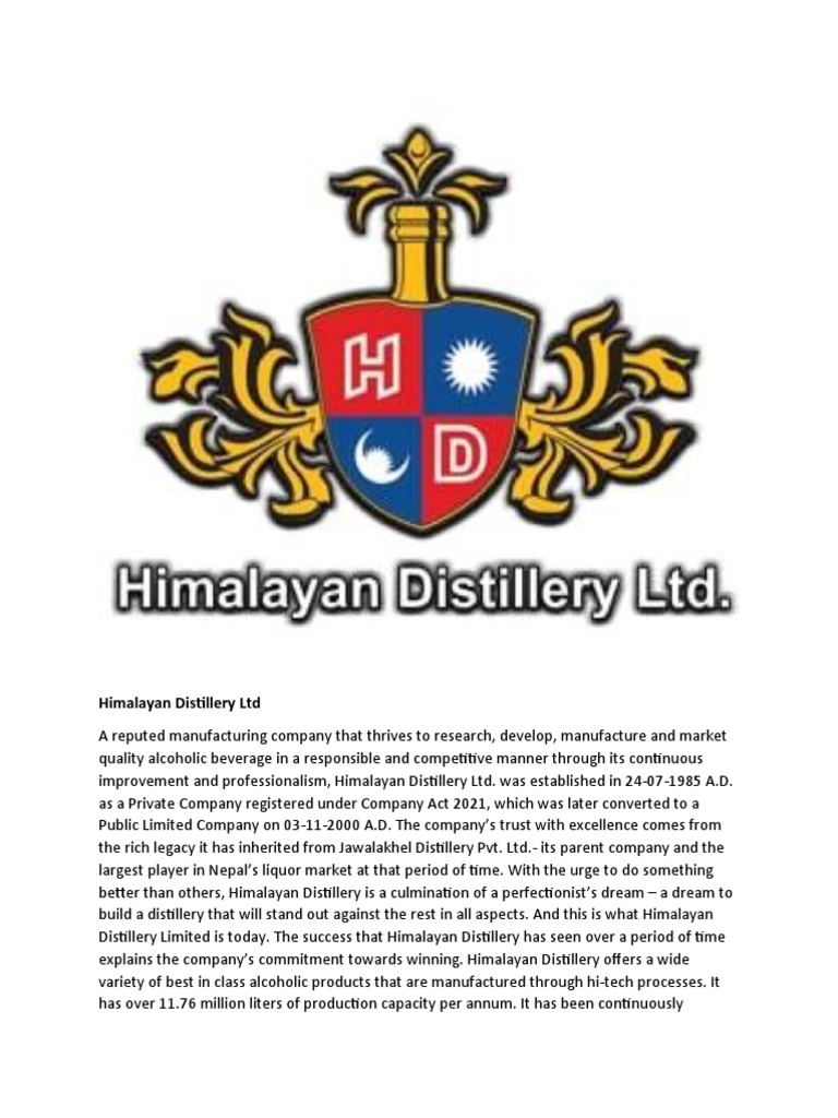 Himalayan Distillery Ltd Overview | PDF | Business Economics | Economies
