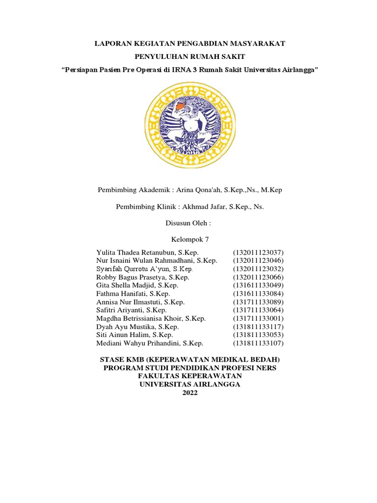 Laporan Akhir PKRS Kelompok KMB 7 Profesi Ners A2018 | PDF