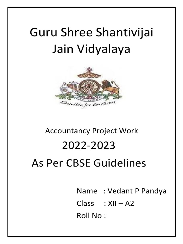 Class 12 CBSE Accounts Project | PDF | Career & Growth