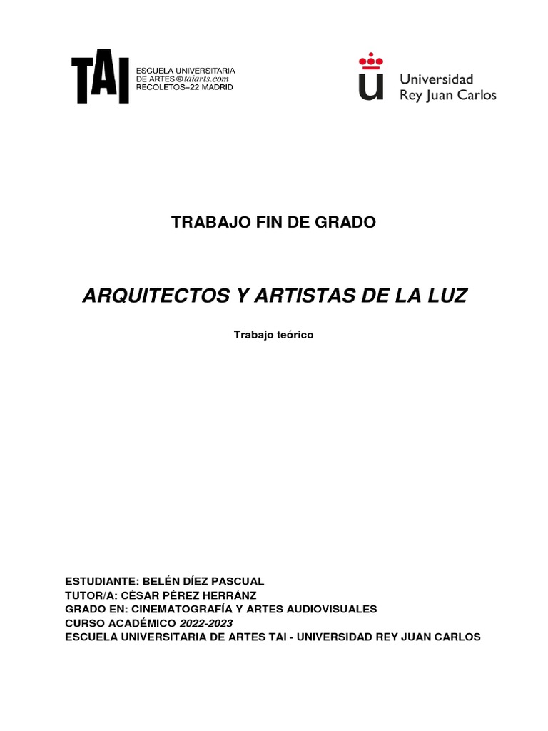 TFG Plantilla-Portada | PDF | Percepción | Arte de instalación