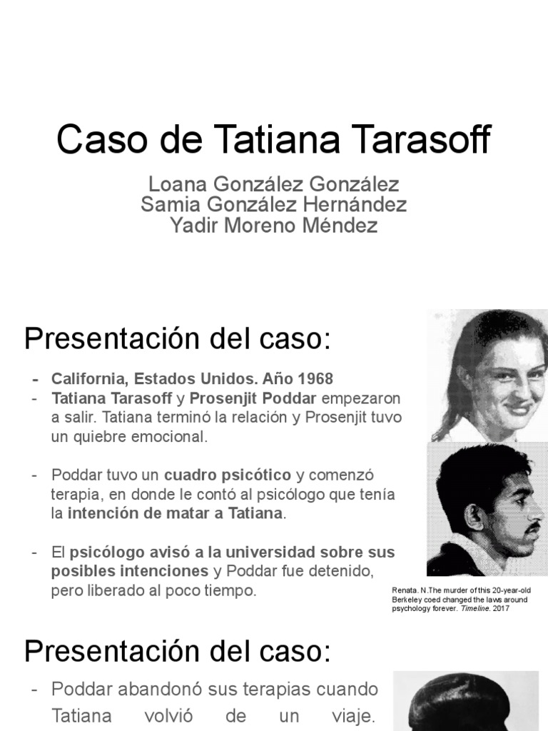Caso Emblemático_ Tarasoff | PDF | Etica Aplicada | Sicología