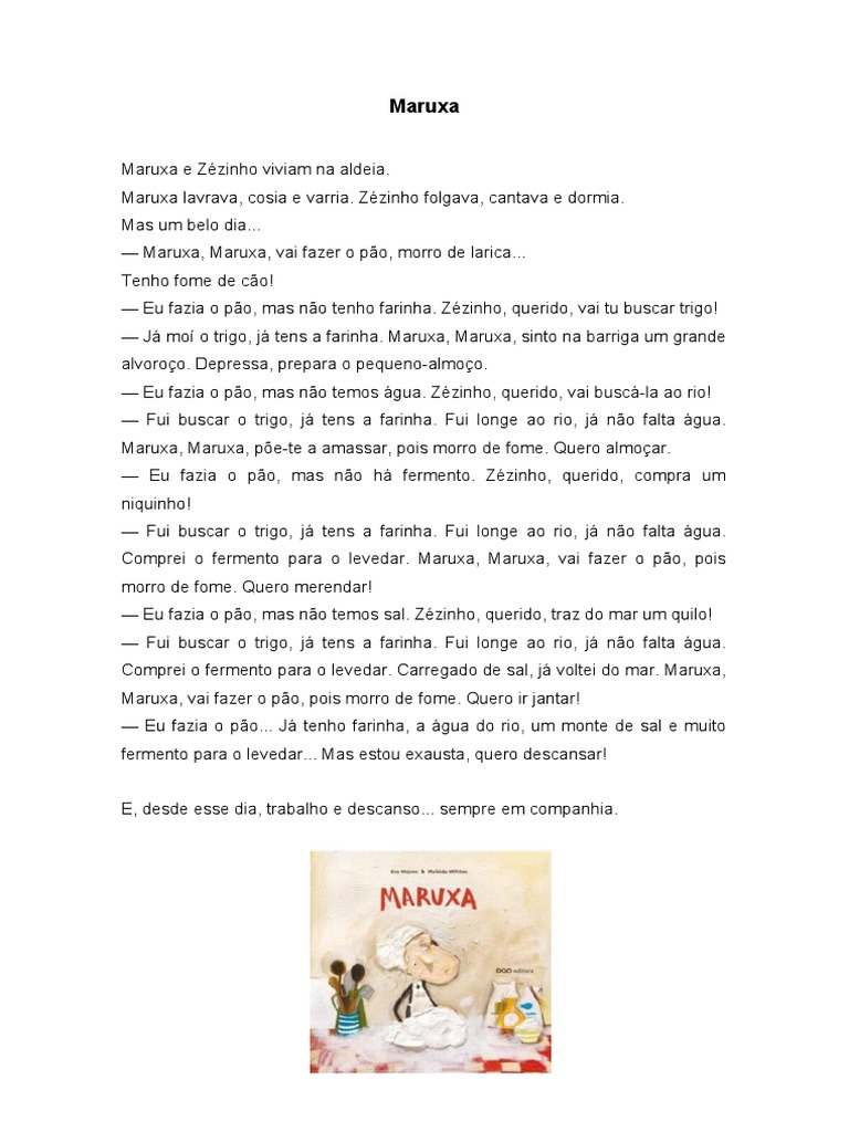 Maruxa e Zézinho: A História do Pão | PDF