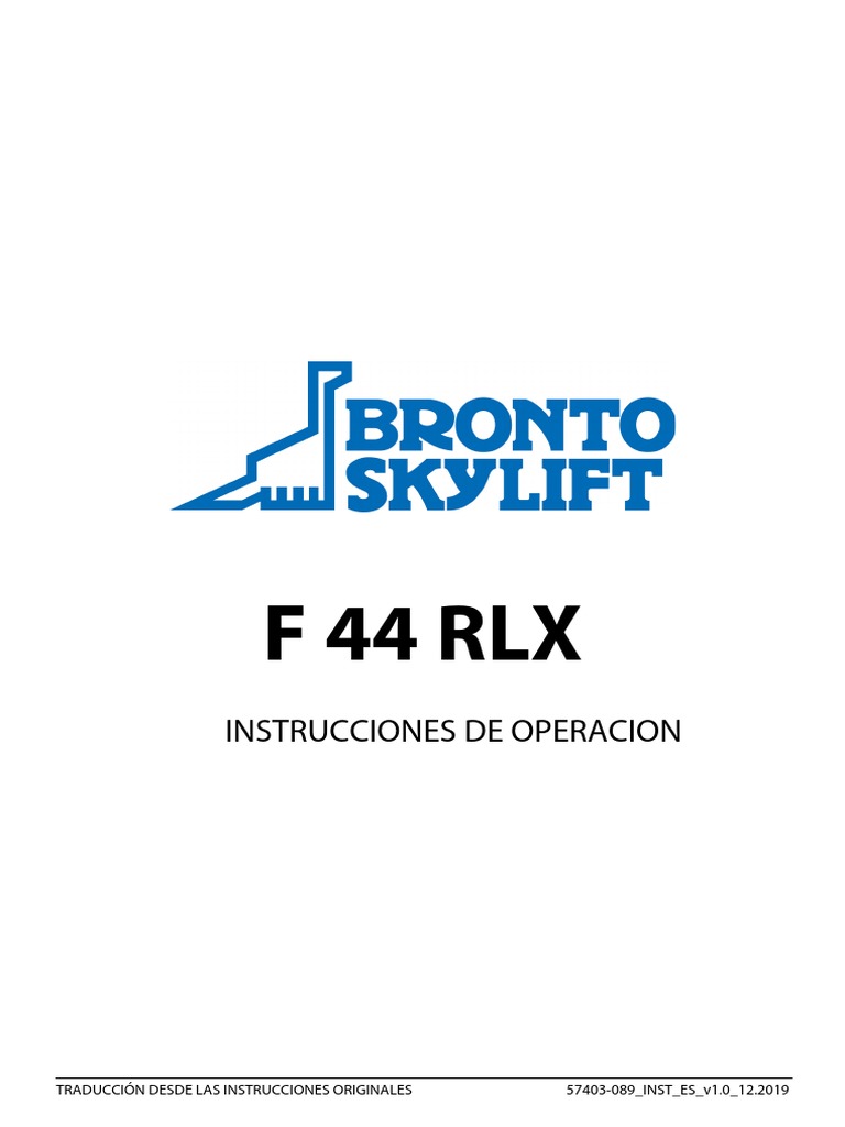 Operating Instructions Bronto (1) | PDF | Ingenieria Eléctrica ...