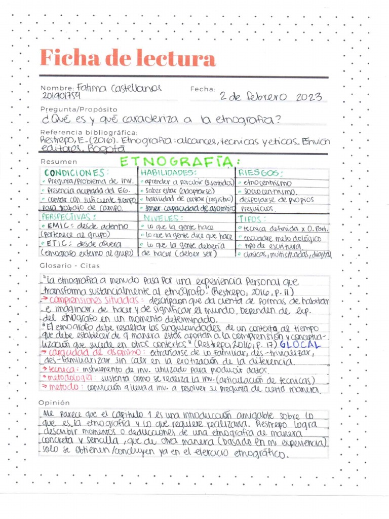 Ficha de Lectura | PDF