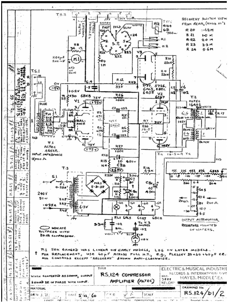 Abbey Road Studios RS124 Schematic-D1-2 | PDF