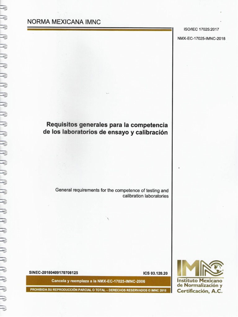 NMX Ec 17025 Imnc 2017 | PDF