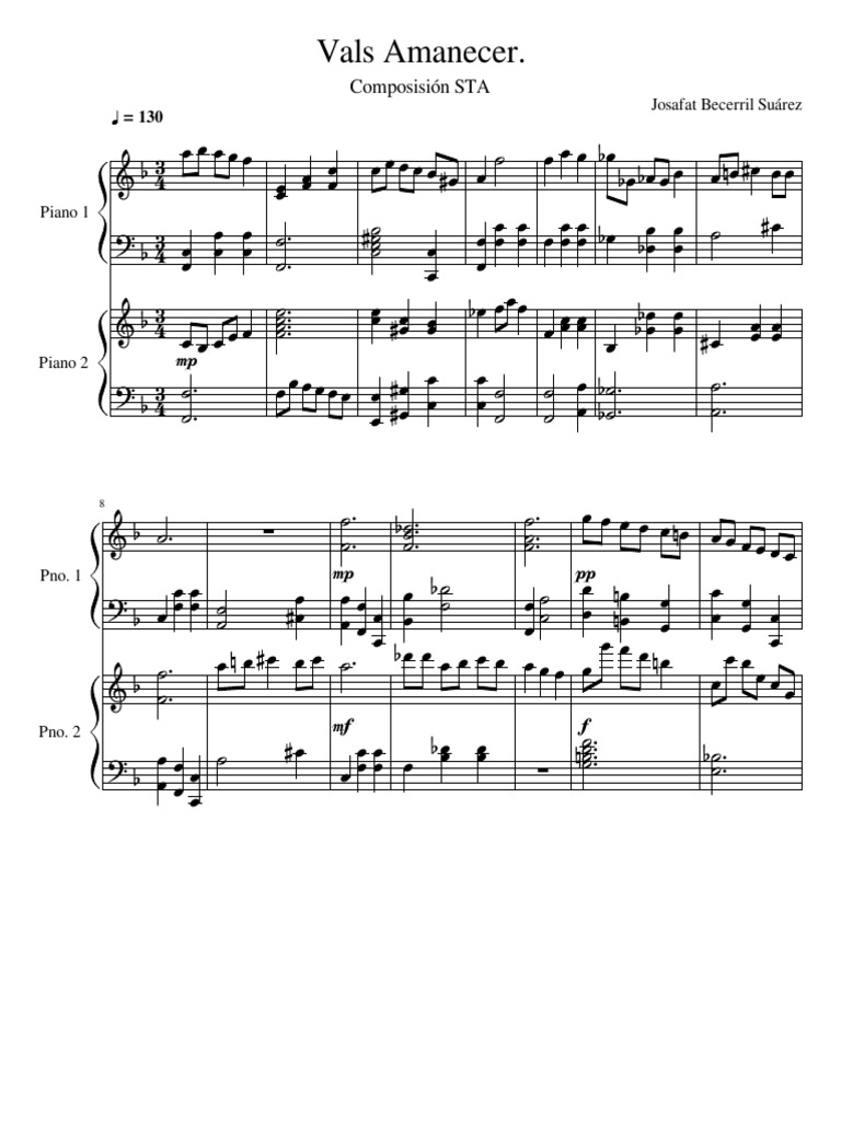 Vals Amanecer. | PDF
