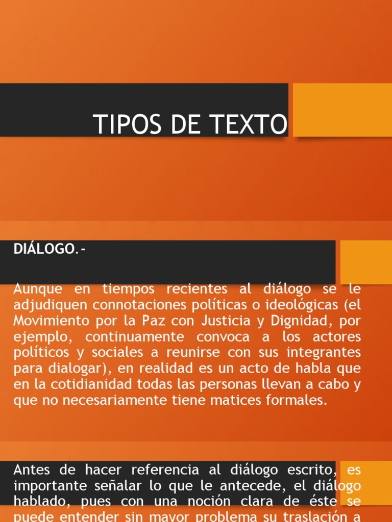Tipos de Texto | PDF | Narración