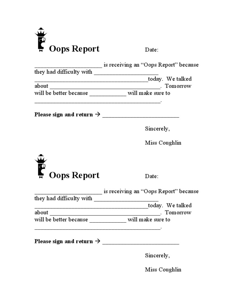 Oops Report | PDF