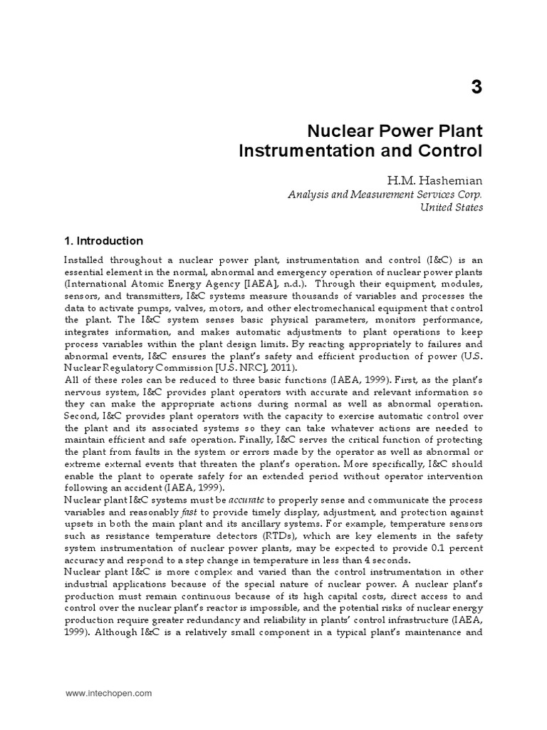 InTechNuclear Power Plant Instrumentation and Control | PDF | Optical ...