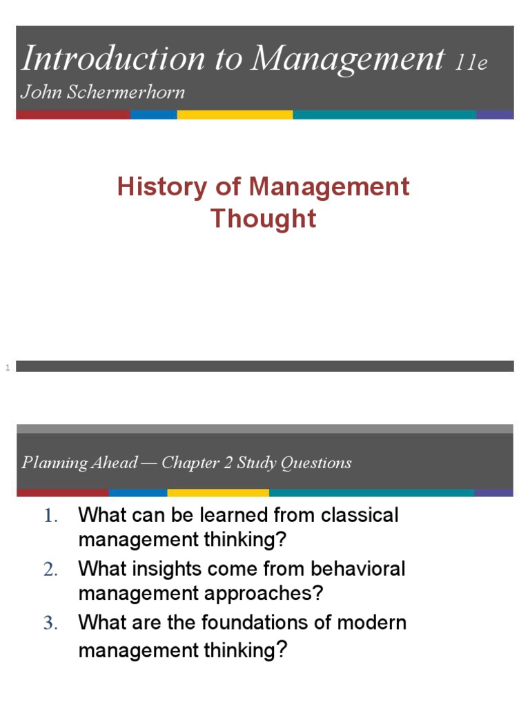 History of Management Thought | PDF | Bureaucracy | Psychology