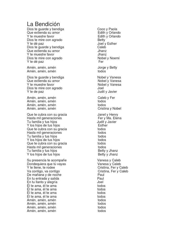 La Bendición | PDF