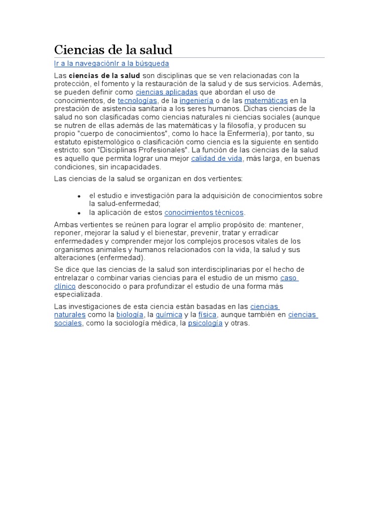 Ciencias de La Salud | PDF