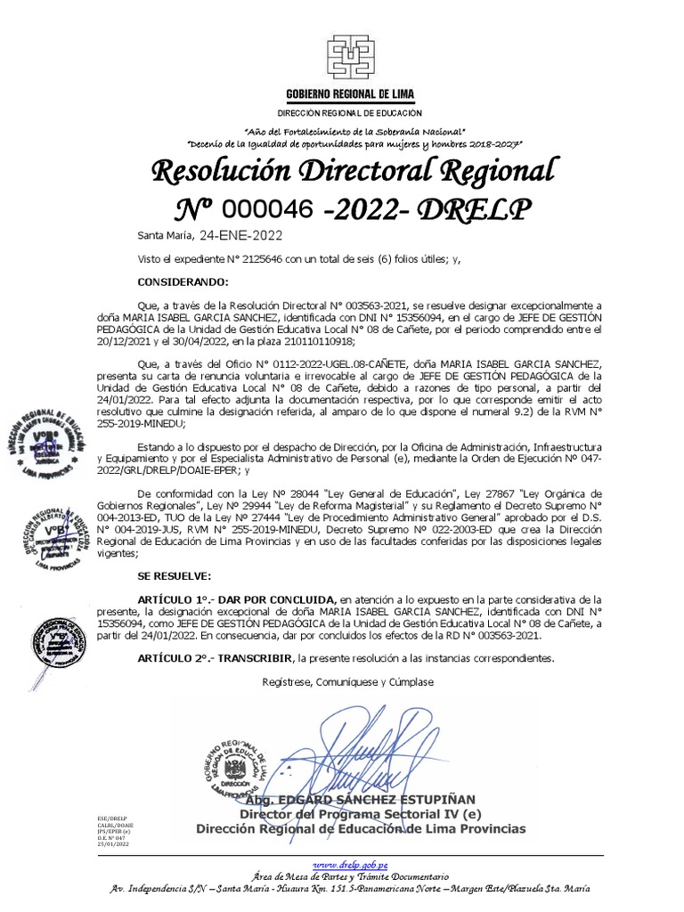 RDR #000046-2022-Drelp | PDF | Justicia | Crimen y violencia