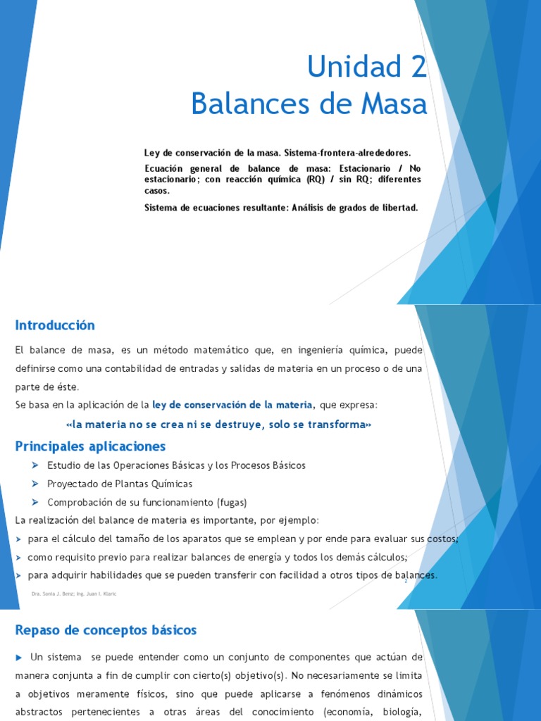 Balances de Masa en Ingeniería Química | PDF | Ecuaciones | Sistema