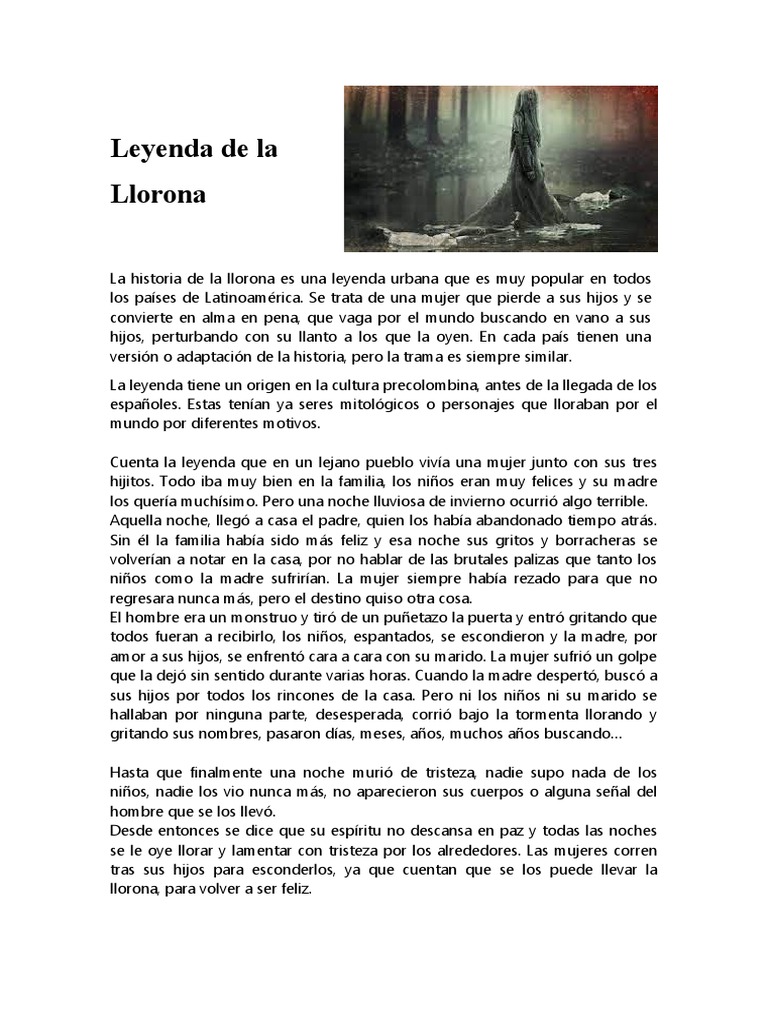 Leyenda de La Llorona | PDF