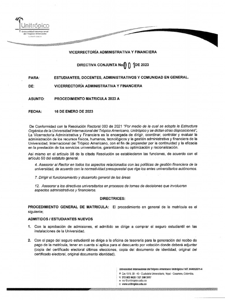 Circular Conjunta 001 | PDF