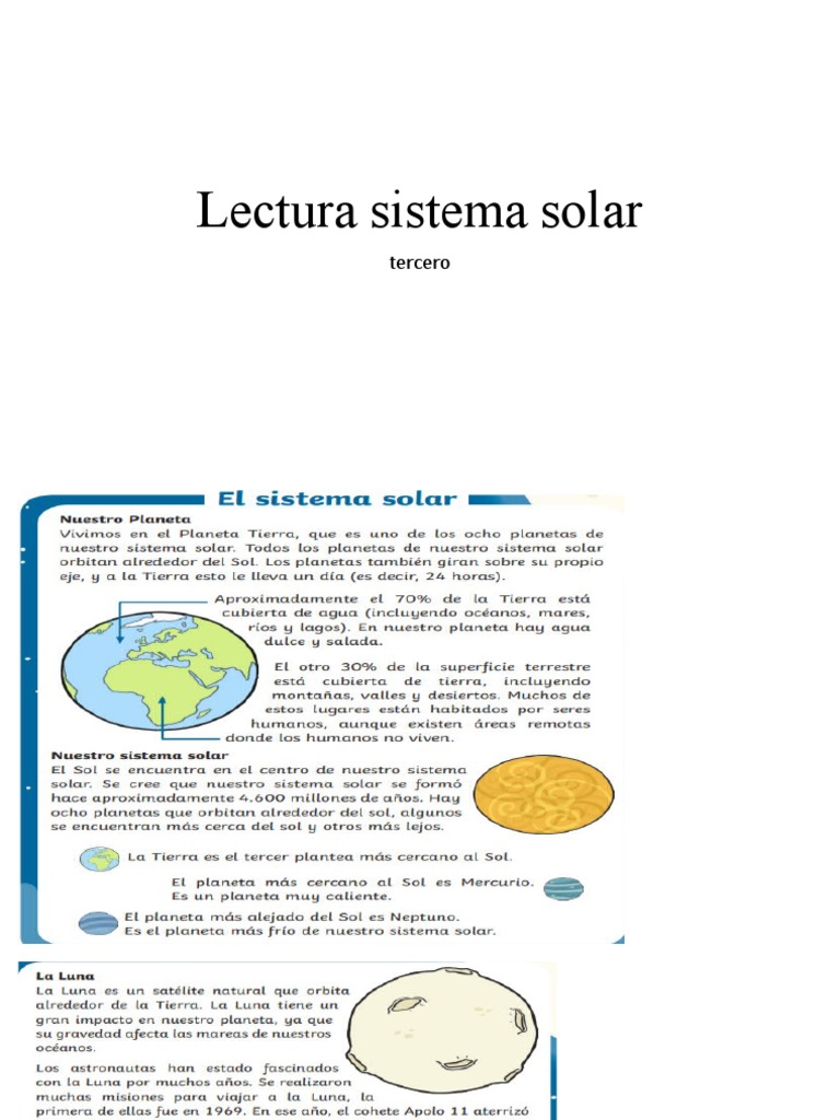 Lectura Sistema Solar | PDF