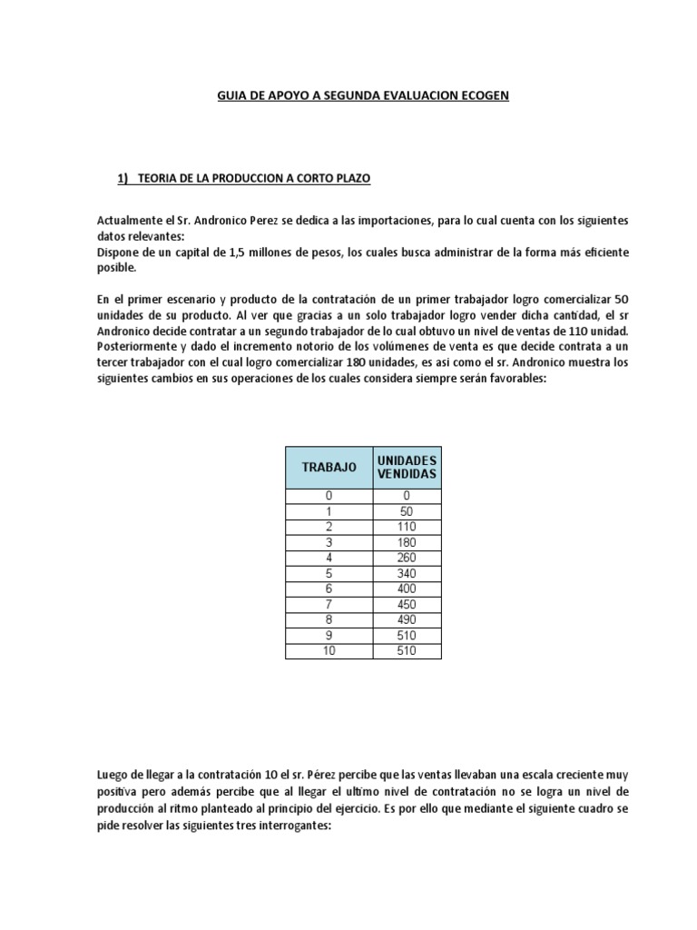 Cuestionario Ecogen | PDF | Economias