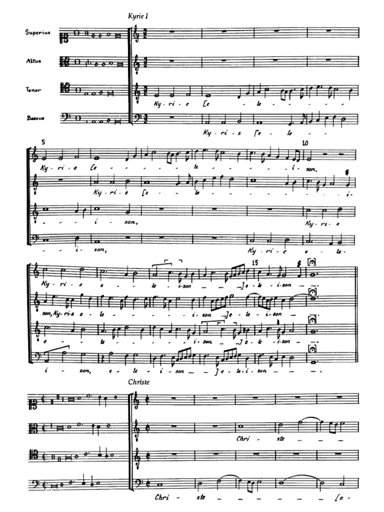 Josquin Missa Pange Lingua Kyrie | PDF