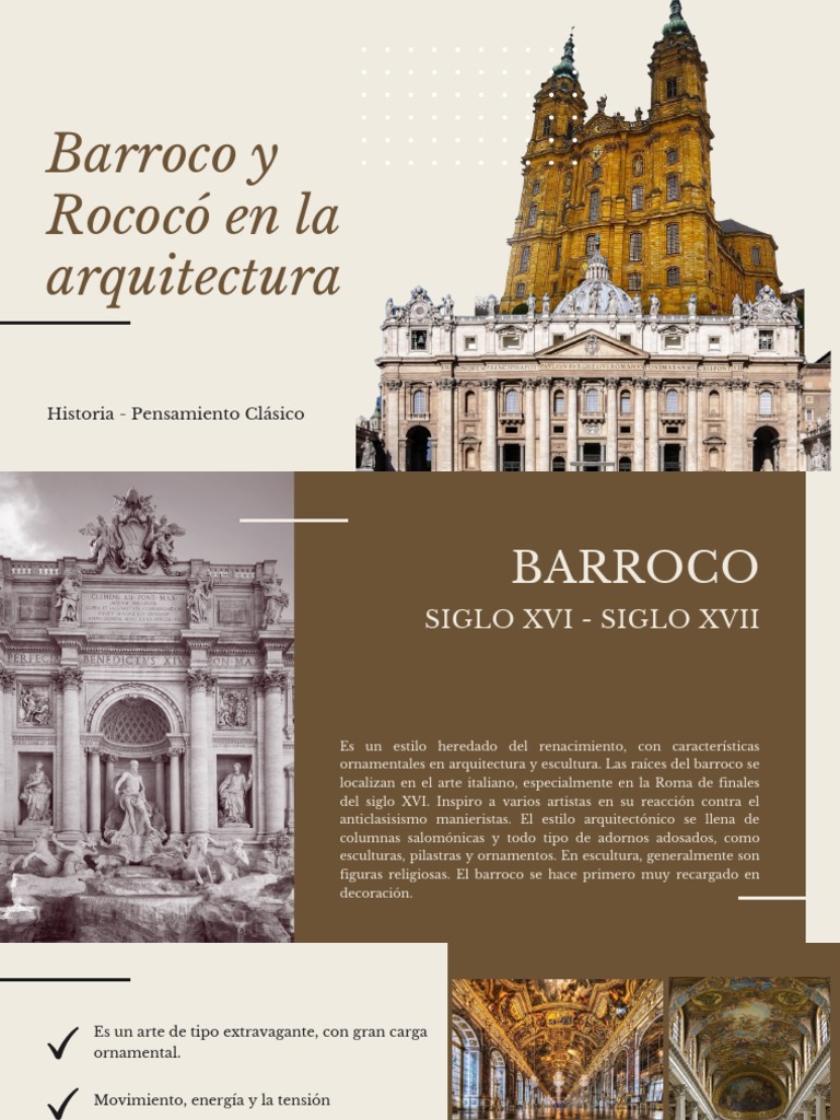 Barroco y Rococó en La Arquitectura | PDF | Estética