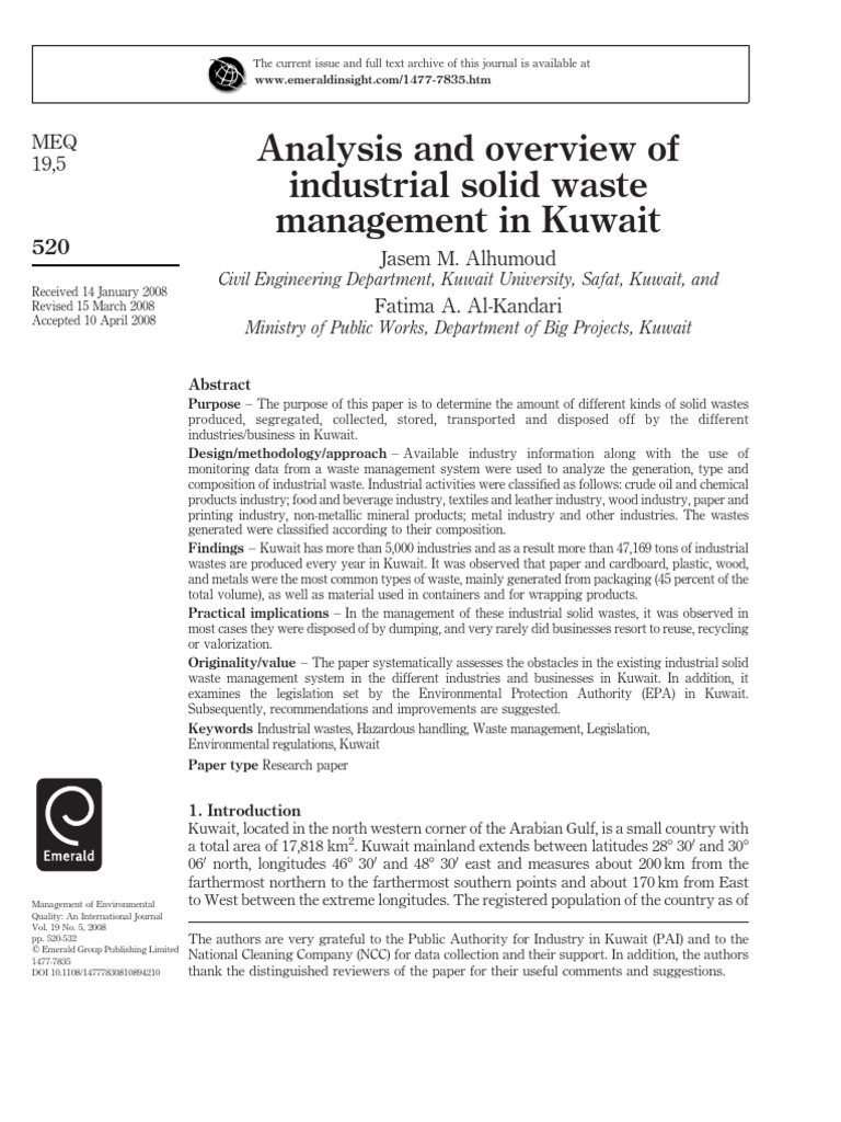 Recycling Kuwait | Download Free PDF | Waste Management | Waste