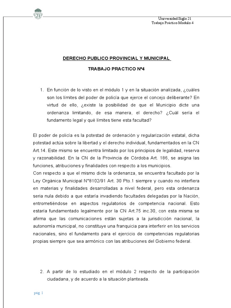 Dr. P Prov. y Mun. Tp4 100% | PDF | El proceso de destitución | Propiedad