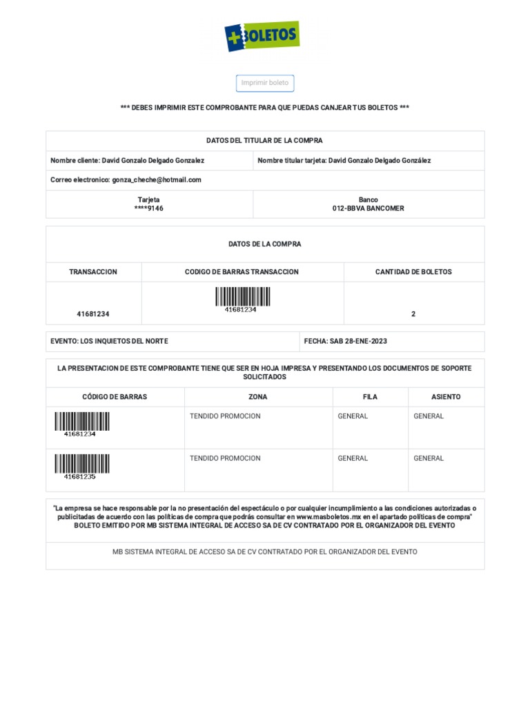 Imprimir Boleto para Evento | PDF | Informática