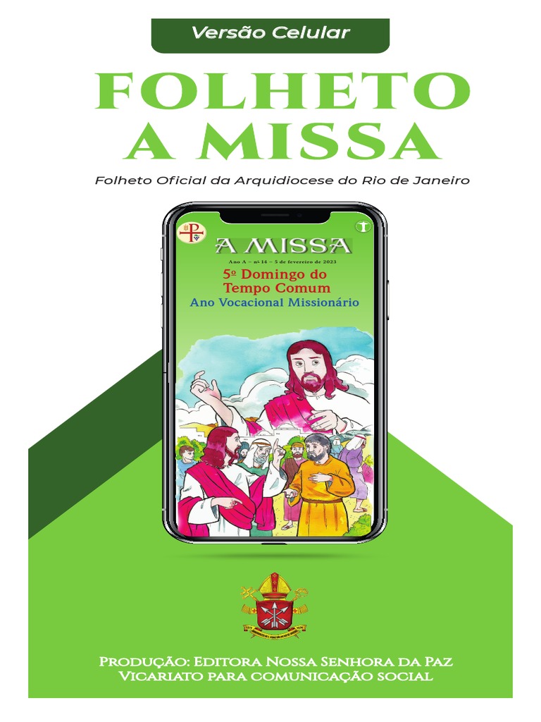 A Missa Ano A No 14 5 Domingo Tempo Comum 05.02.23 Celular | PDF ...