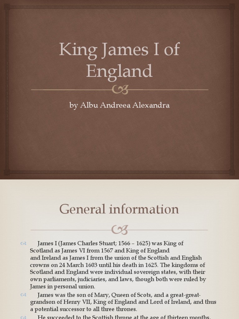King James I: Reign and Legacy Overview | PDF | James Vi And I ...