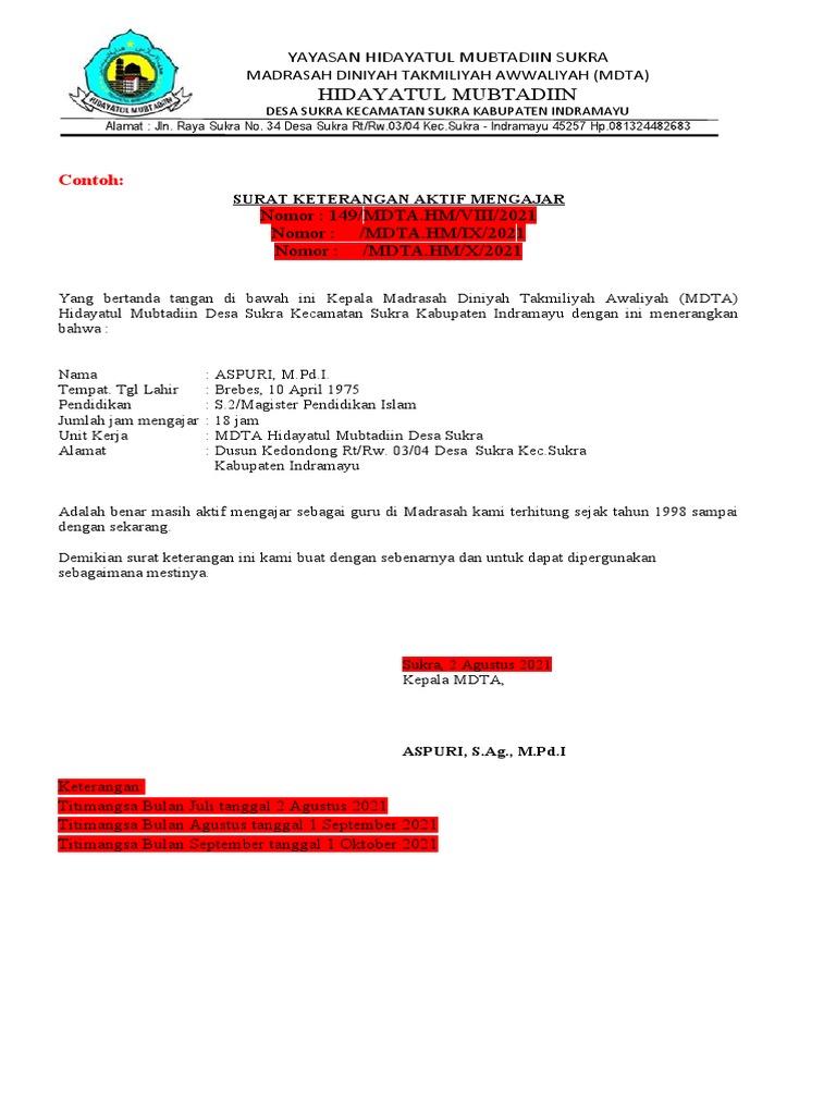 Contoh Skam Perbulan | PDF