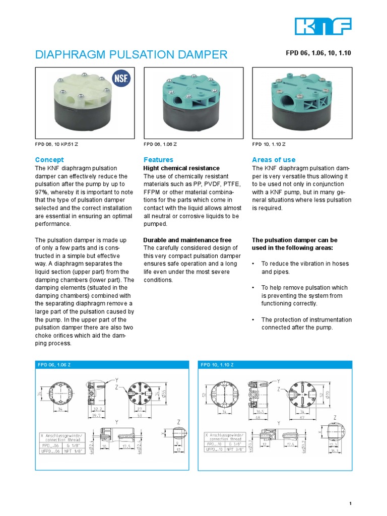 DBFPDENFlow Damper Specification | PDF | Damping | Pump
