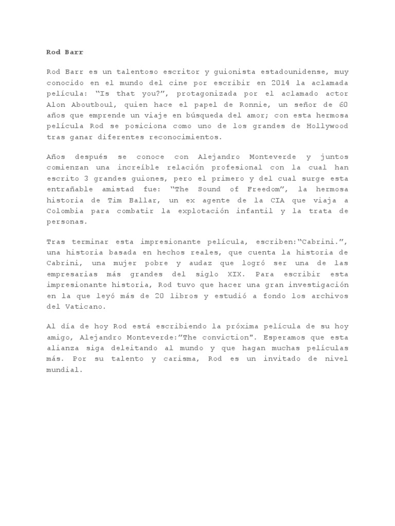 Rod Barr - EL VIP | PDF