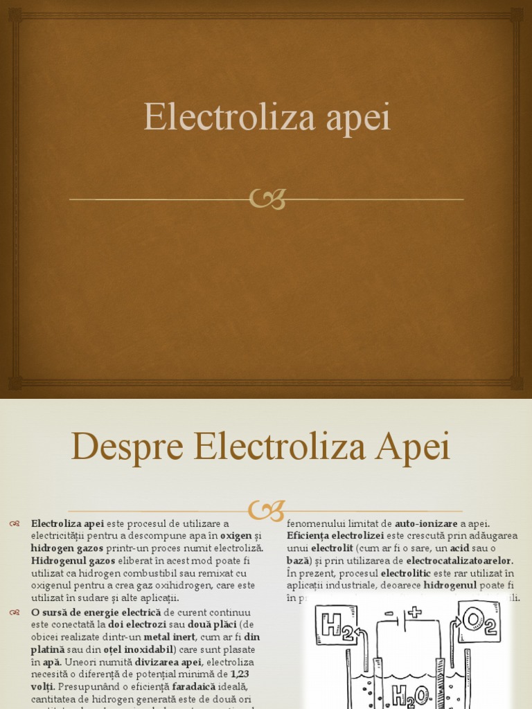 Electroliza Apei | PDF
