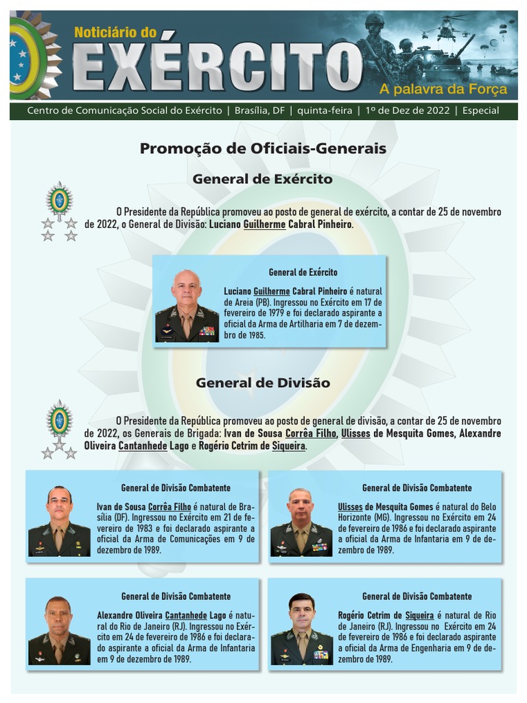 Ne Promocao Gen - Nov 22 | PDF | Oficial geral | Brigada