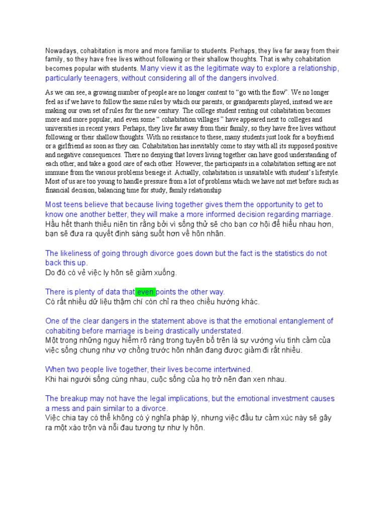 The Dangers of Cohabitation Among University Students and Need for ...