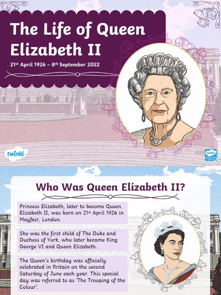 The Life of Queen Elizabeth II PowerPoint | PDF | Elizabeth Ii | Monarchy Of The United Kingdom
