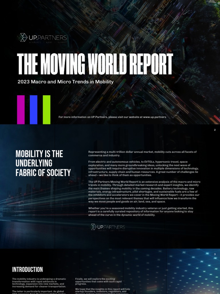 The Moving World Report - 2023 Macro and Micro Trends in Mobility | PDF ...