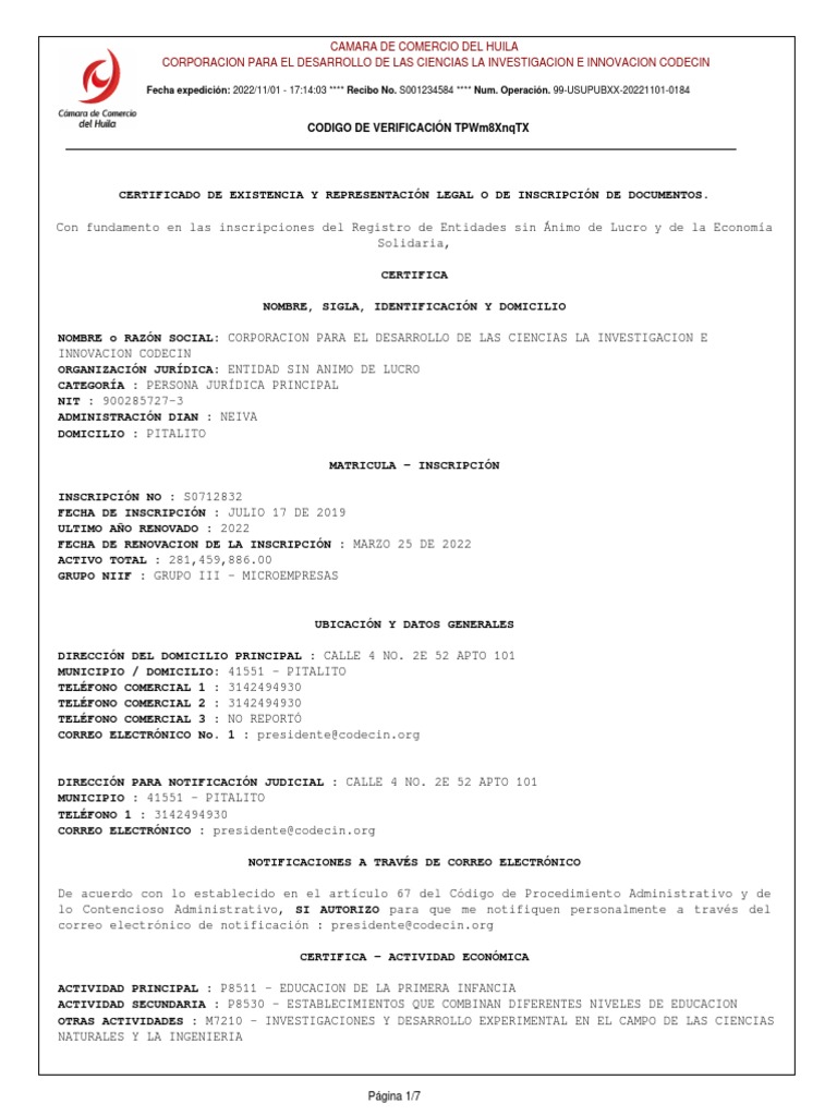 Camara de Comercio de Codecin Oct | PDF | Corporaciones | Organización ...