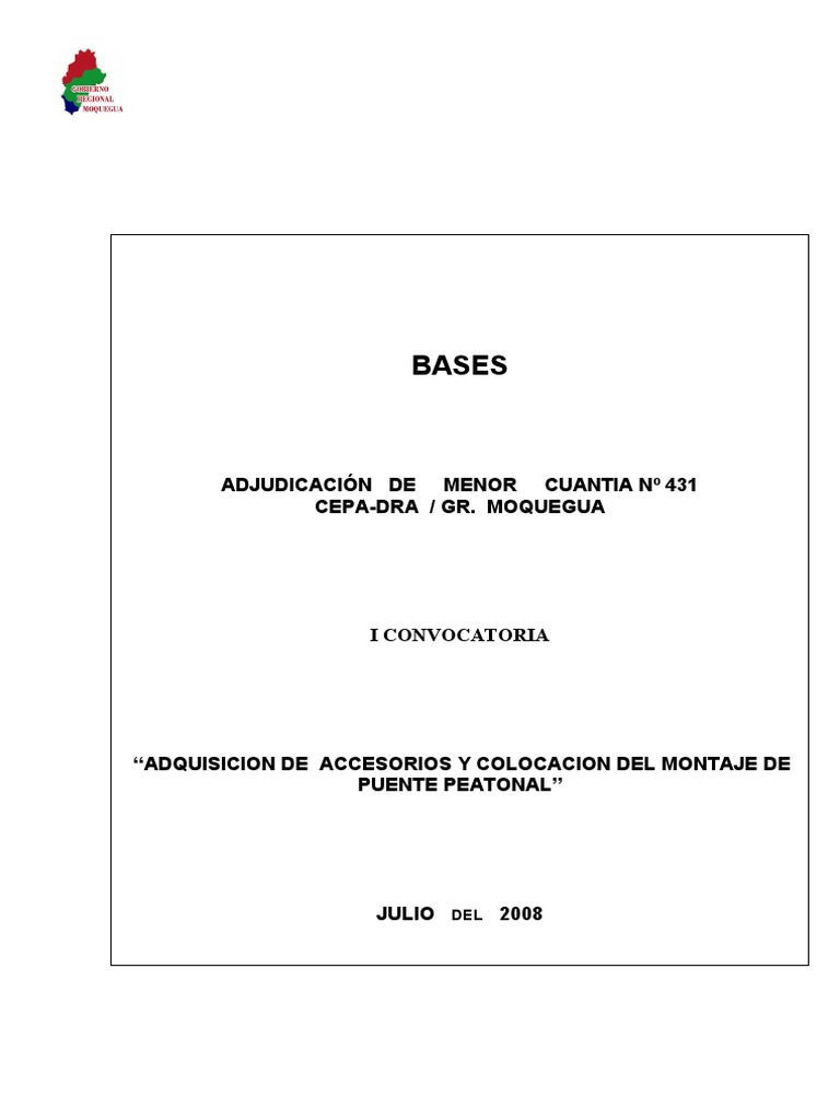Mc-431-2008-Cepa GR Moq - Bases | PDF | Puente