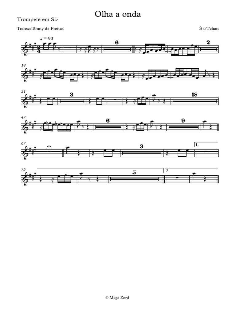 Olha A Onda - Trompete em Sib | PDF