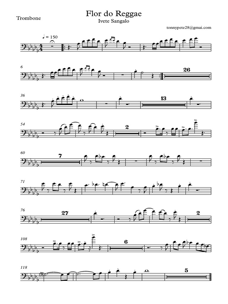 Flor Do Reggae - Trombone | PDF