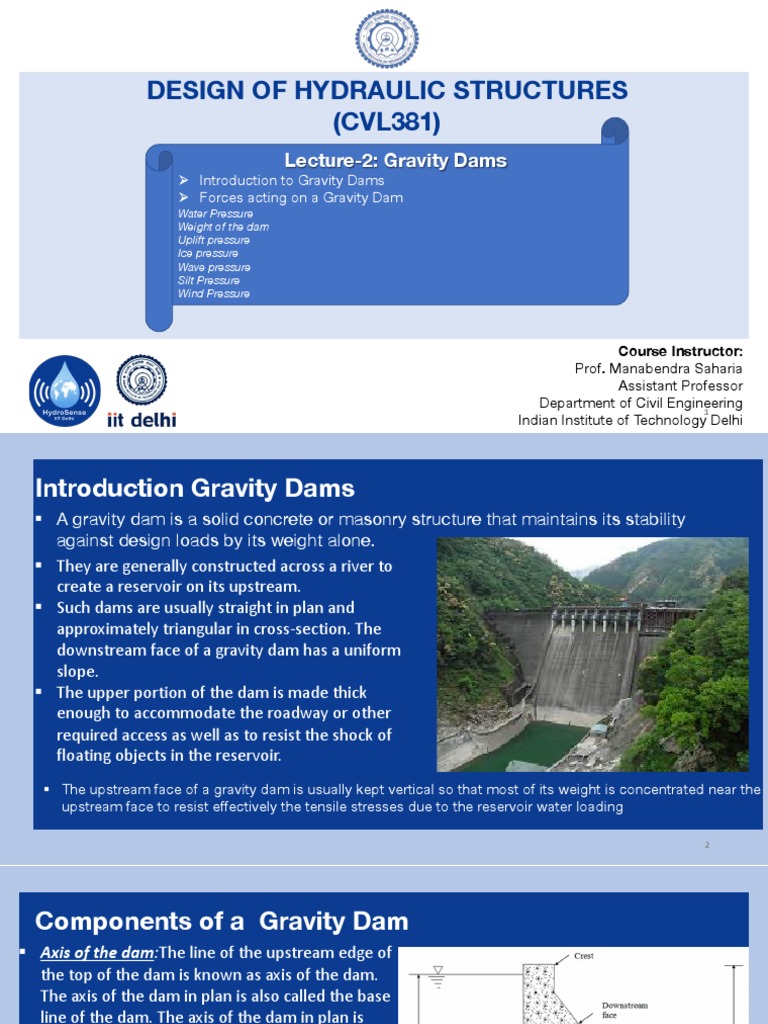 Forces Acting on Gravity Dams | PDF | Dam | Earthquakes Forces Acting on Gravity Dams | PDF | Dam | Earthquakes