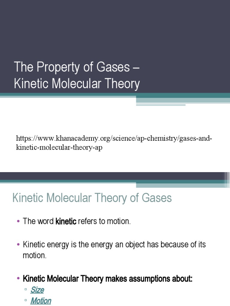 Kinetic Molecular Theory: Understanding the Motion and Energies of Gas ...